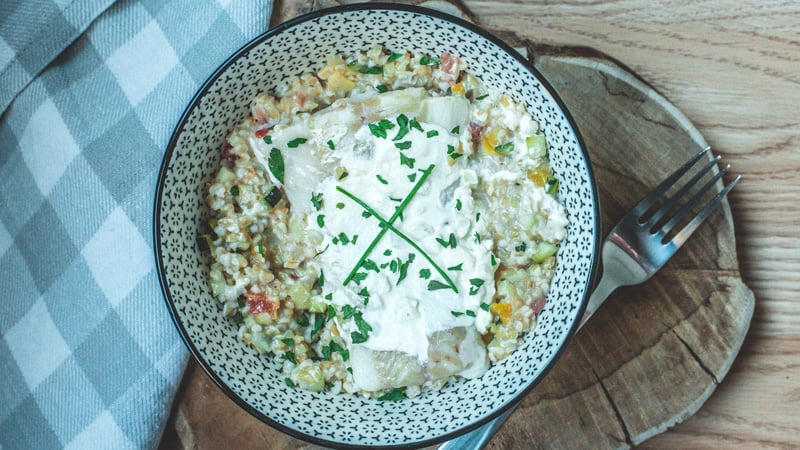 FILET DE DORADE SÉBASTE BOULGOUR ET TARTARE DE COURGETTES - Le blog de ...